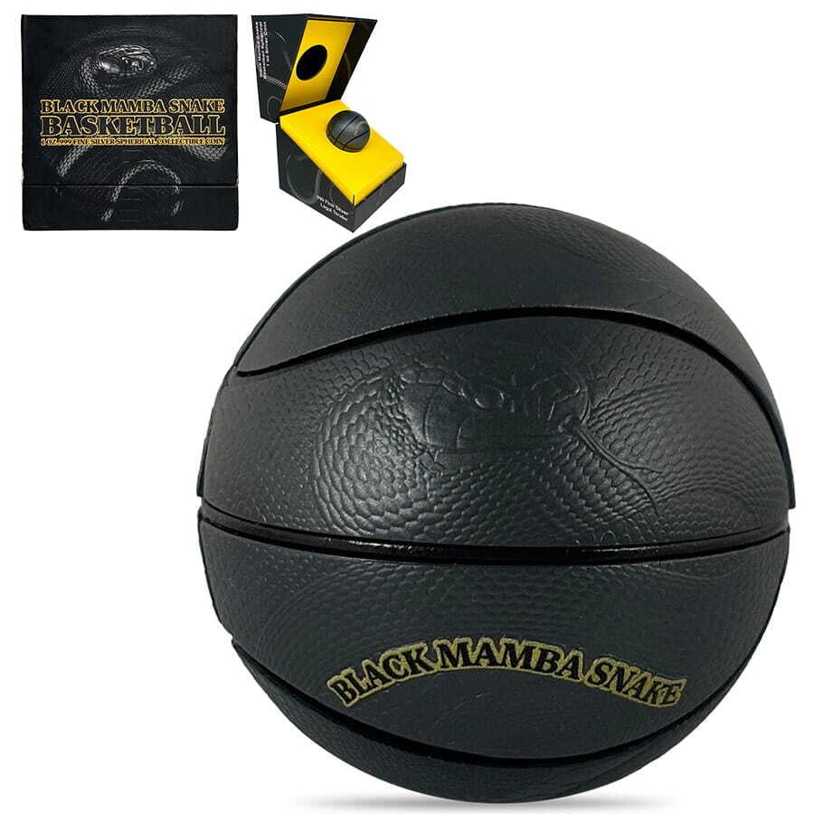2024 Chad 1 oz Silver Black Mamba Snake Basketball Spherical Coin .999 ...