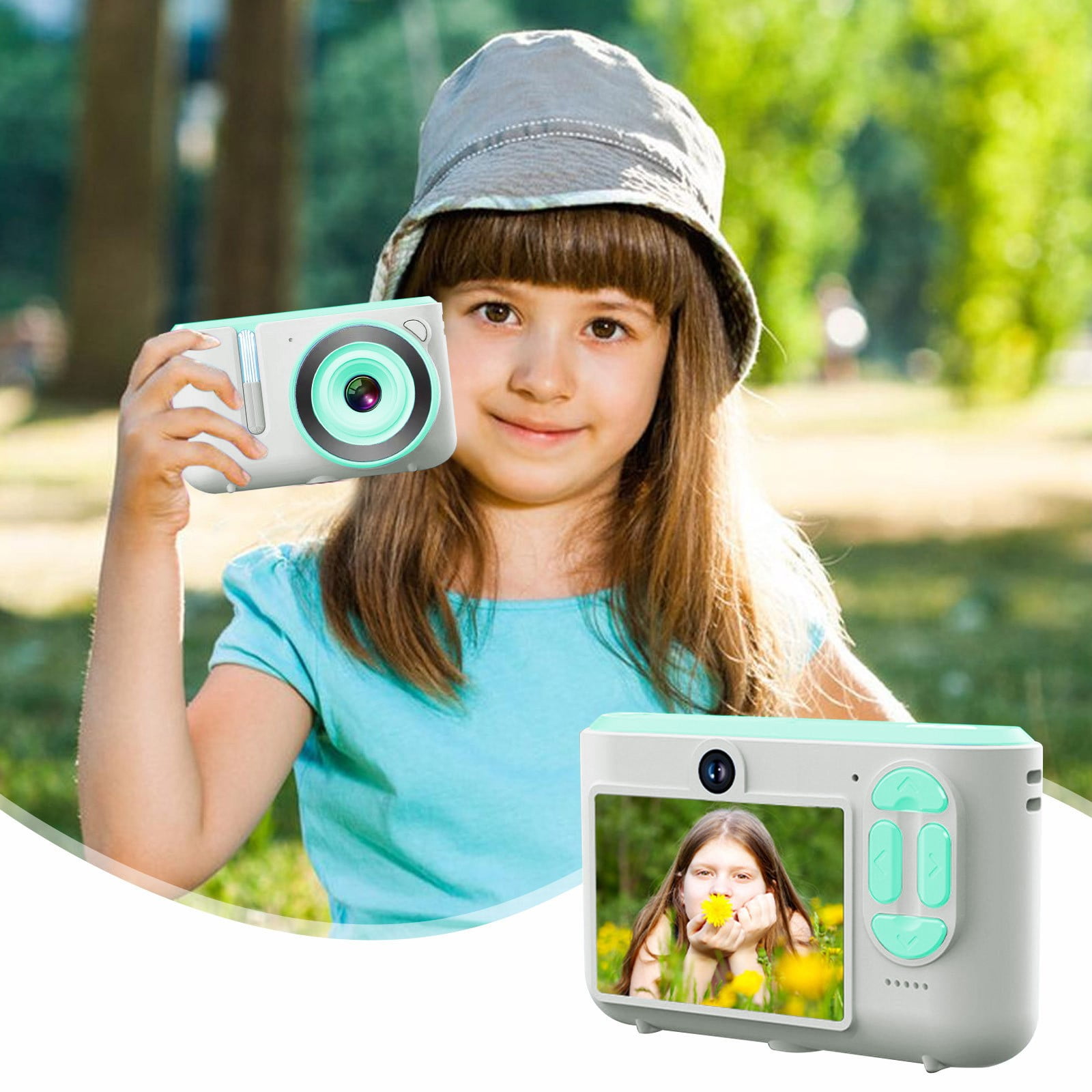2024 Children's Mini DSLR Camera with Front and Rear Lens, Photography ...
