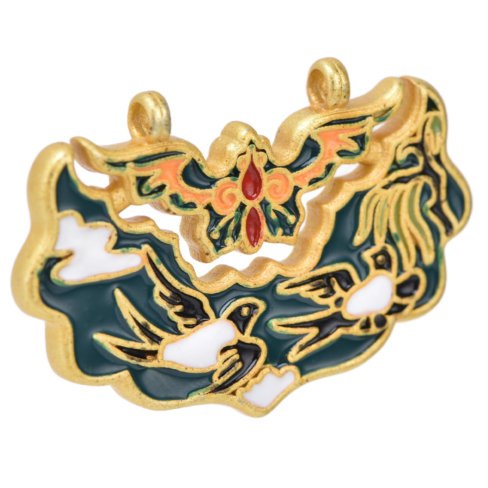 2024 Chinese Retro Peace Lock Pendant Unique Charm Enamel Porcelain ...