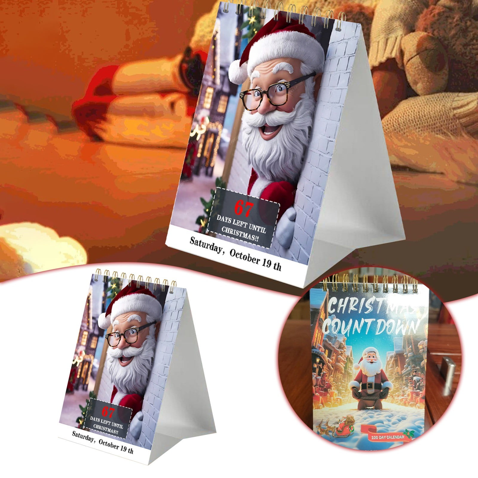 2024 Christmas Countdown Calendar 100 Days Desktop Advent Calendar ...