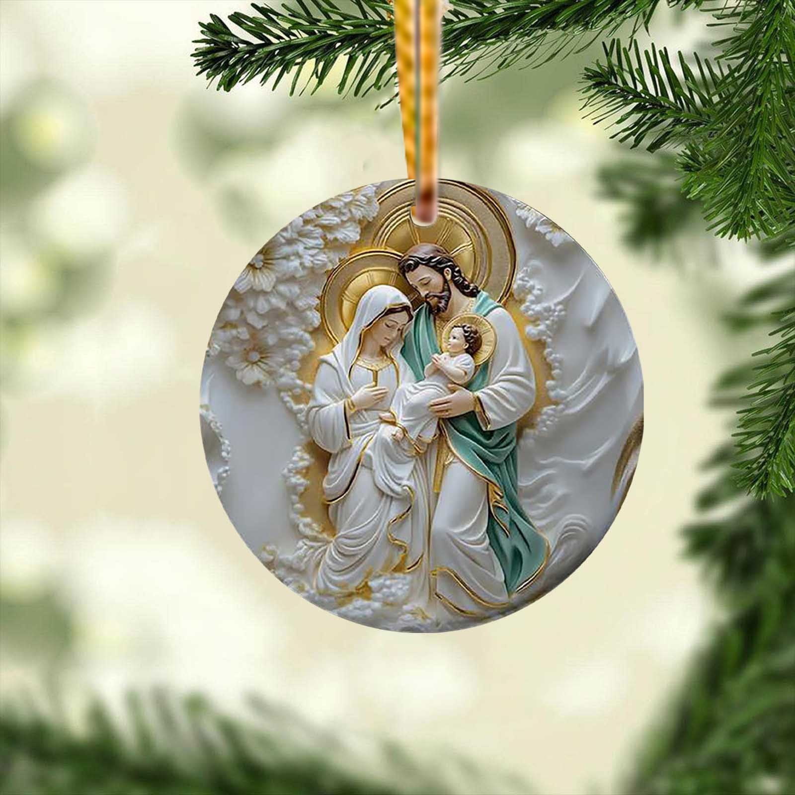 Christmas Ornament, 3D Acrylic Birth Pendant, Stereoscopic Vision ...