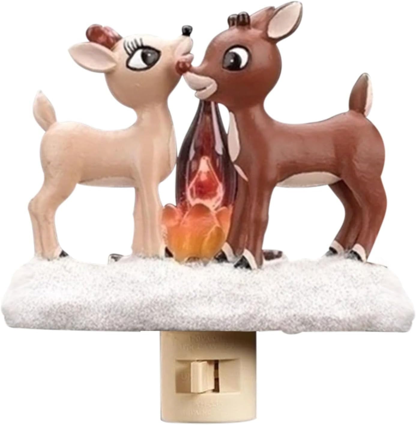 2024 Christmas Reindeer Campfire Flickering Nightlight Christmas 3D LED ...