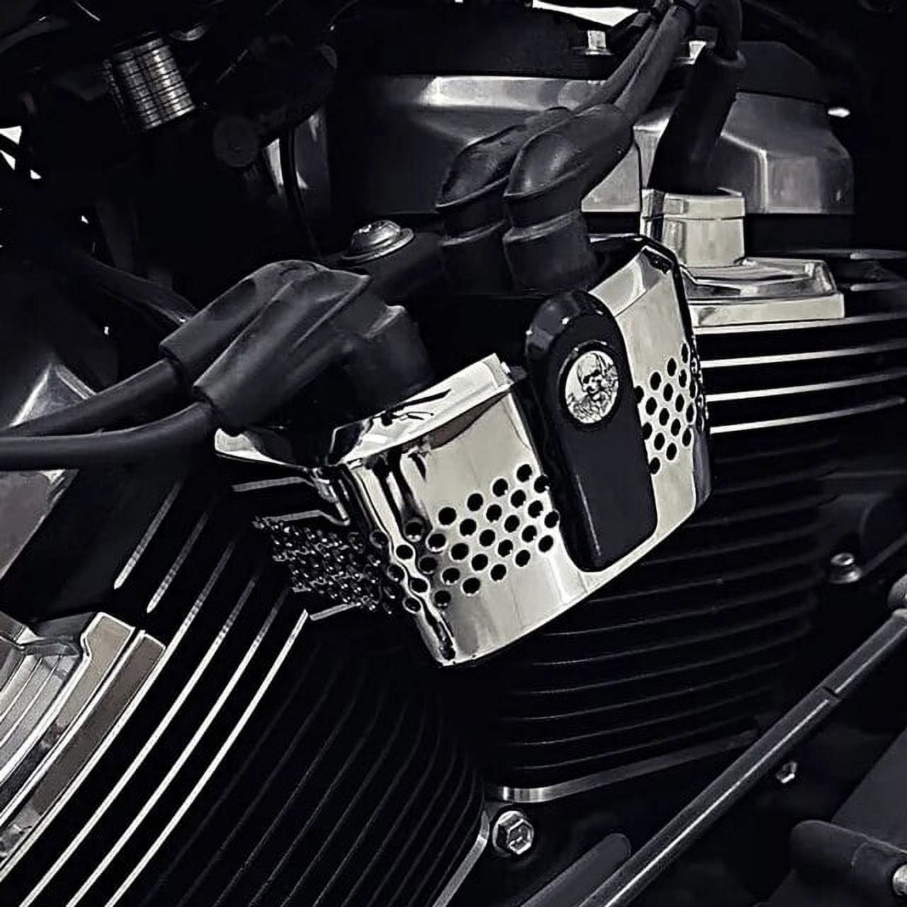 2024 Chrome Ignition Coil Cover For Harley Softail Fatboy Slim Street Bob Breakout Low Rider Fat ...