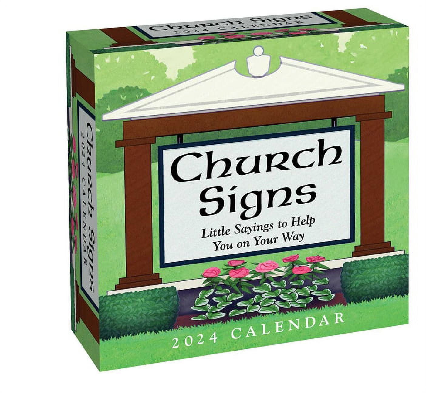 Church Signs 2024 Daily Calendar: Christian Religious Inspirational ...