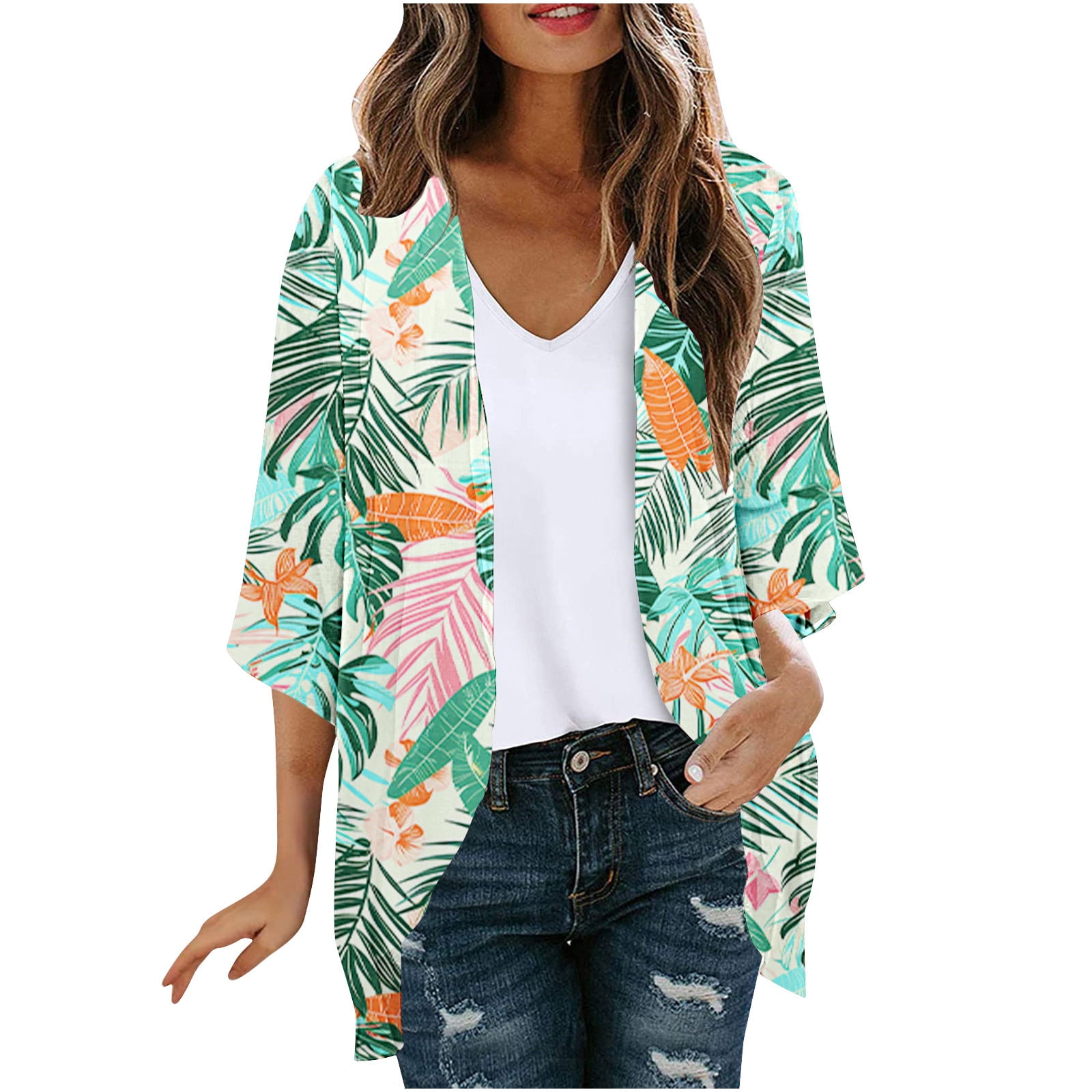 2024 Clearance! AIEOTT Summer Cardigans for Women Lightweight, Floral ...