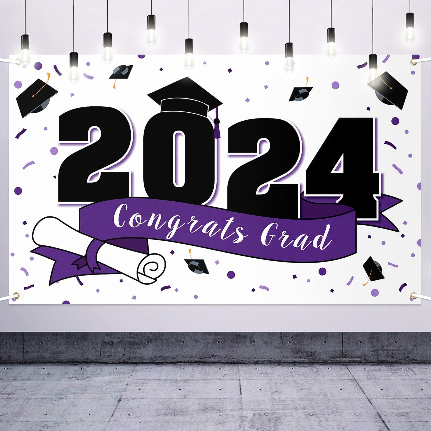 2024 Congrats Grad Graduation Party Decorations - Class of 2024 Large ...