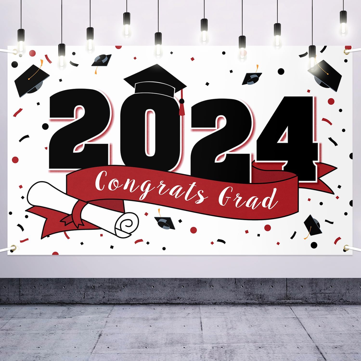2024 Congrats Grad Graduation Party Decorations - Class of 2024 Large ...