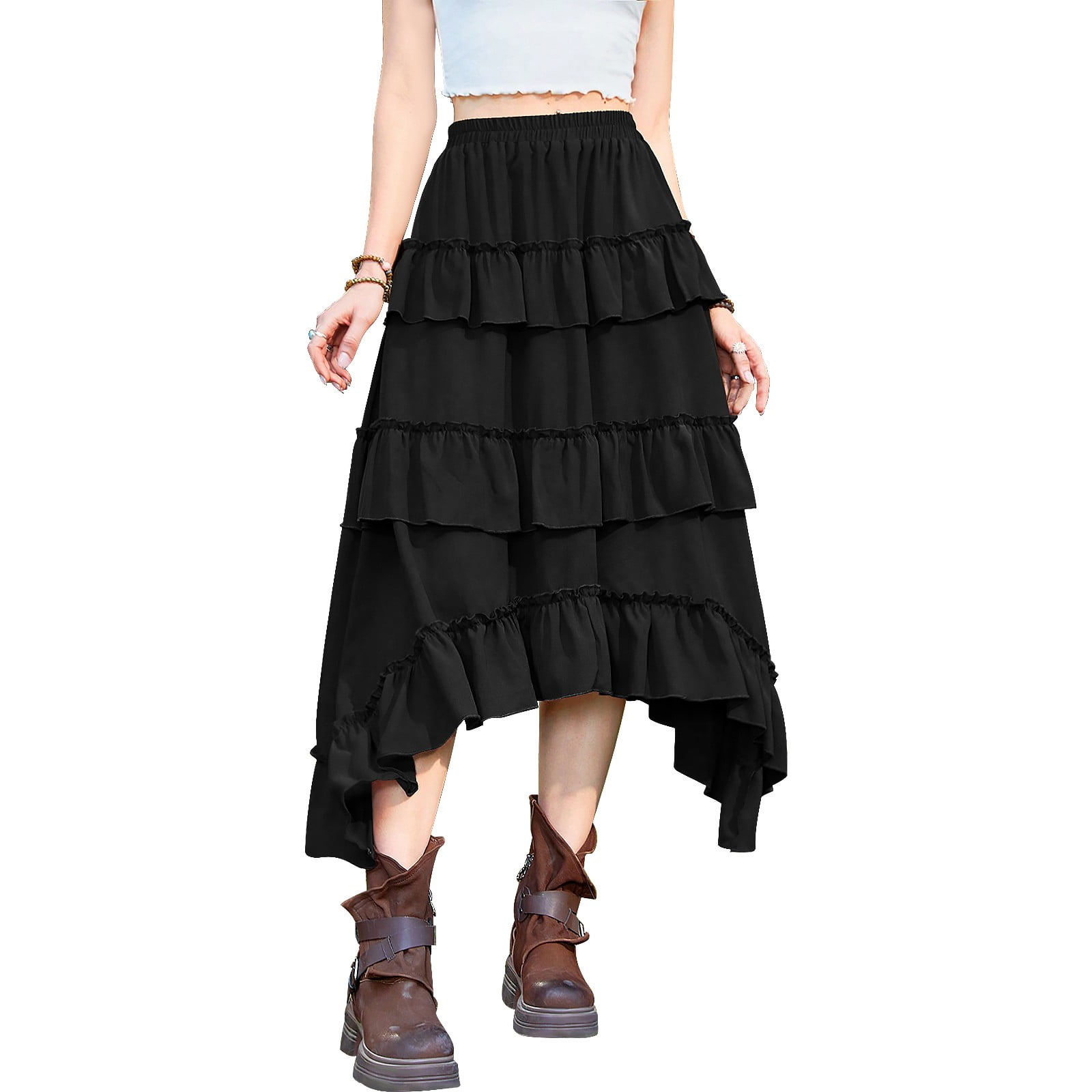 2024 Court Style Retro Midi Skirt Roman Skirt Bathing Suit Skirt ...