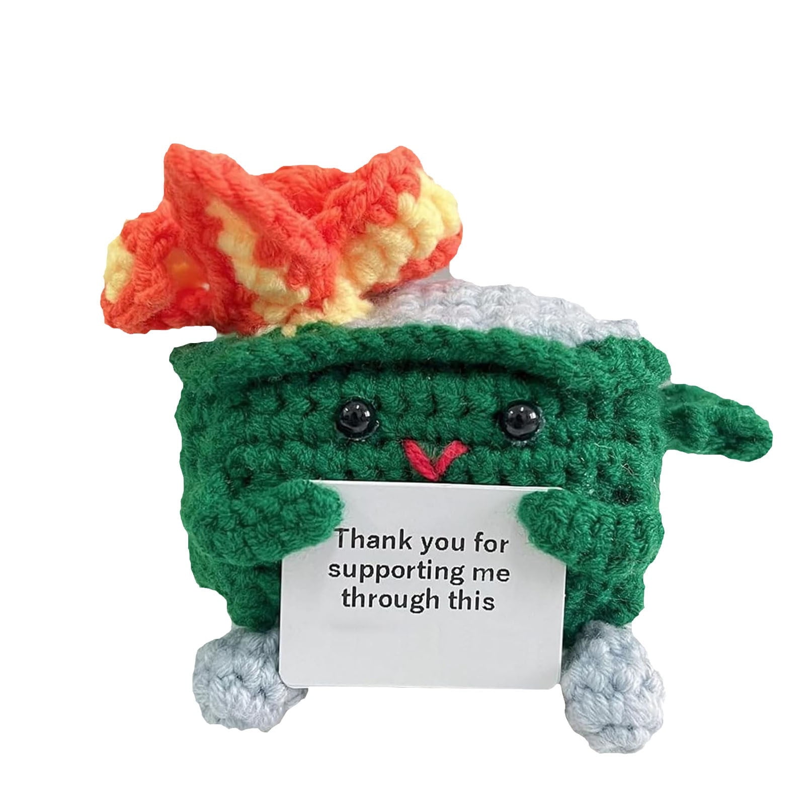 Emotional Support Dumpster Fire, Adorable Crochet Knitting Handmade ...