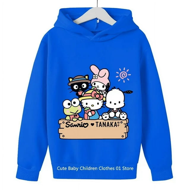 2024 Cute Anime Hello Kitty Kids Girls Hooded Hoodie Fashion Boys ...