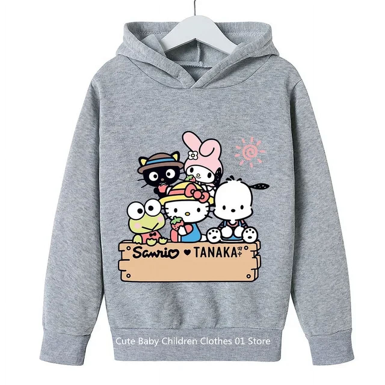 2024 Cute Anime Hello Kitty Kids Girls Hooded Hoodie Fashion Boys ...
