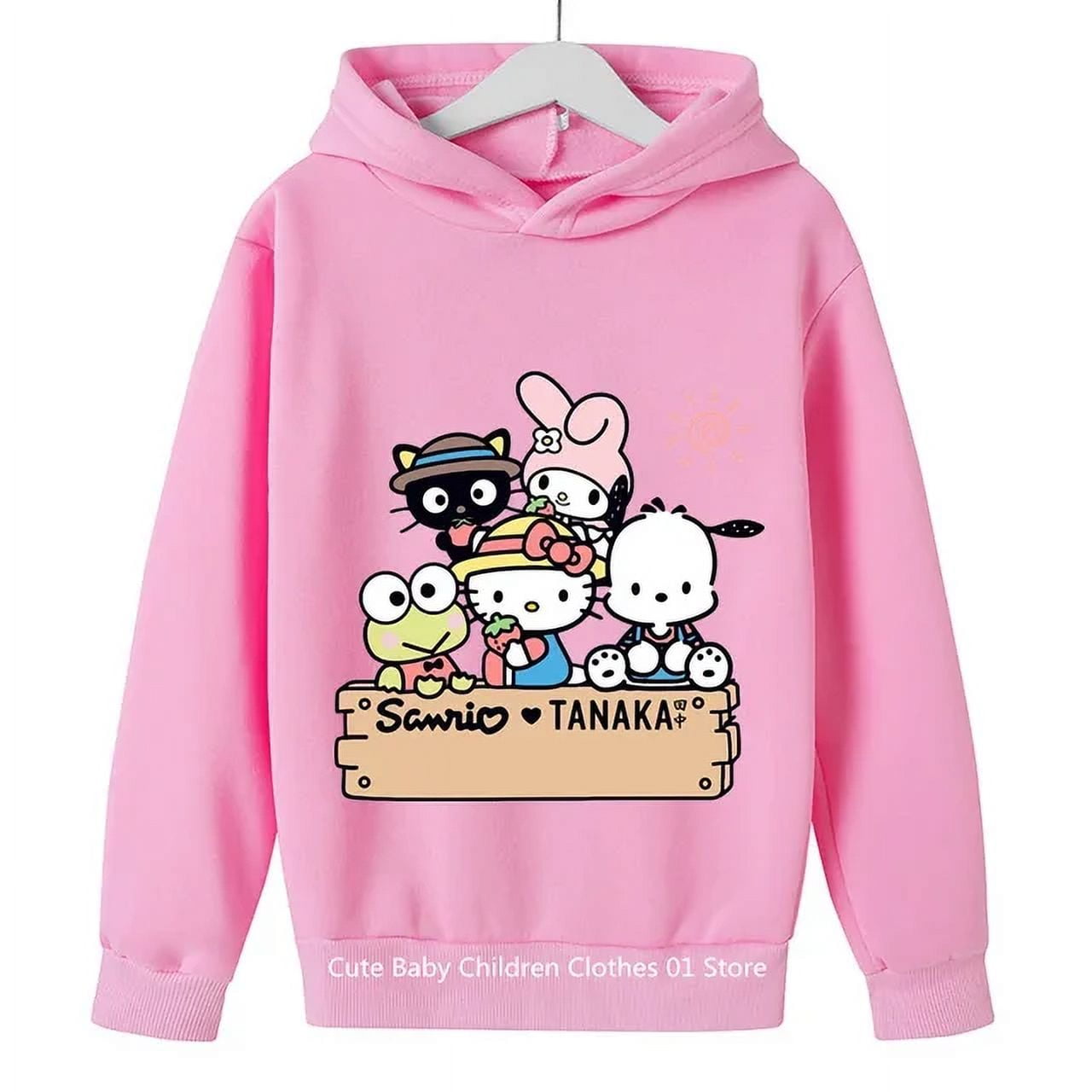 2024 Cute Anime Hello Kitty Kids Girls Hooded Hoodie Fashion Boys ...