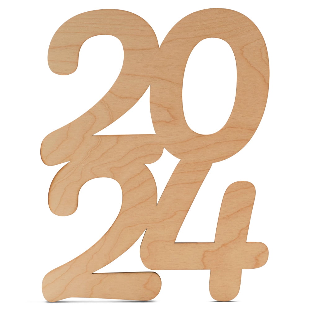 2024 Cutout 22 inch, Pack of 3 Unfinished Wood Graduation Cutouts 2024 ...