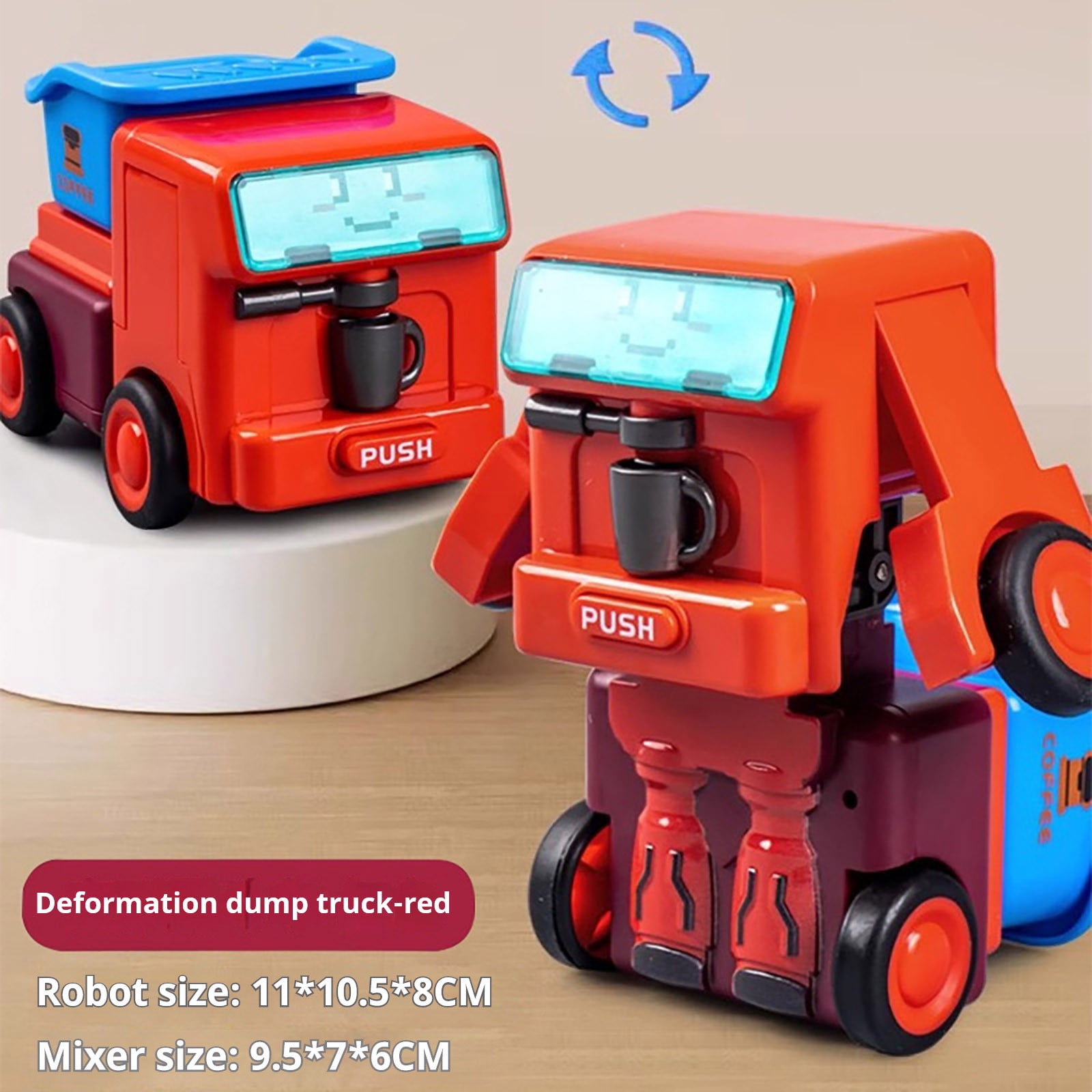 Sales Today Clearance! FAJHHA Transforming Car Robot Impact Rotation ...