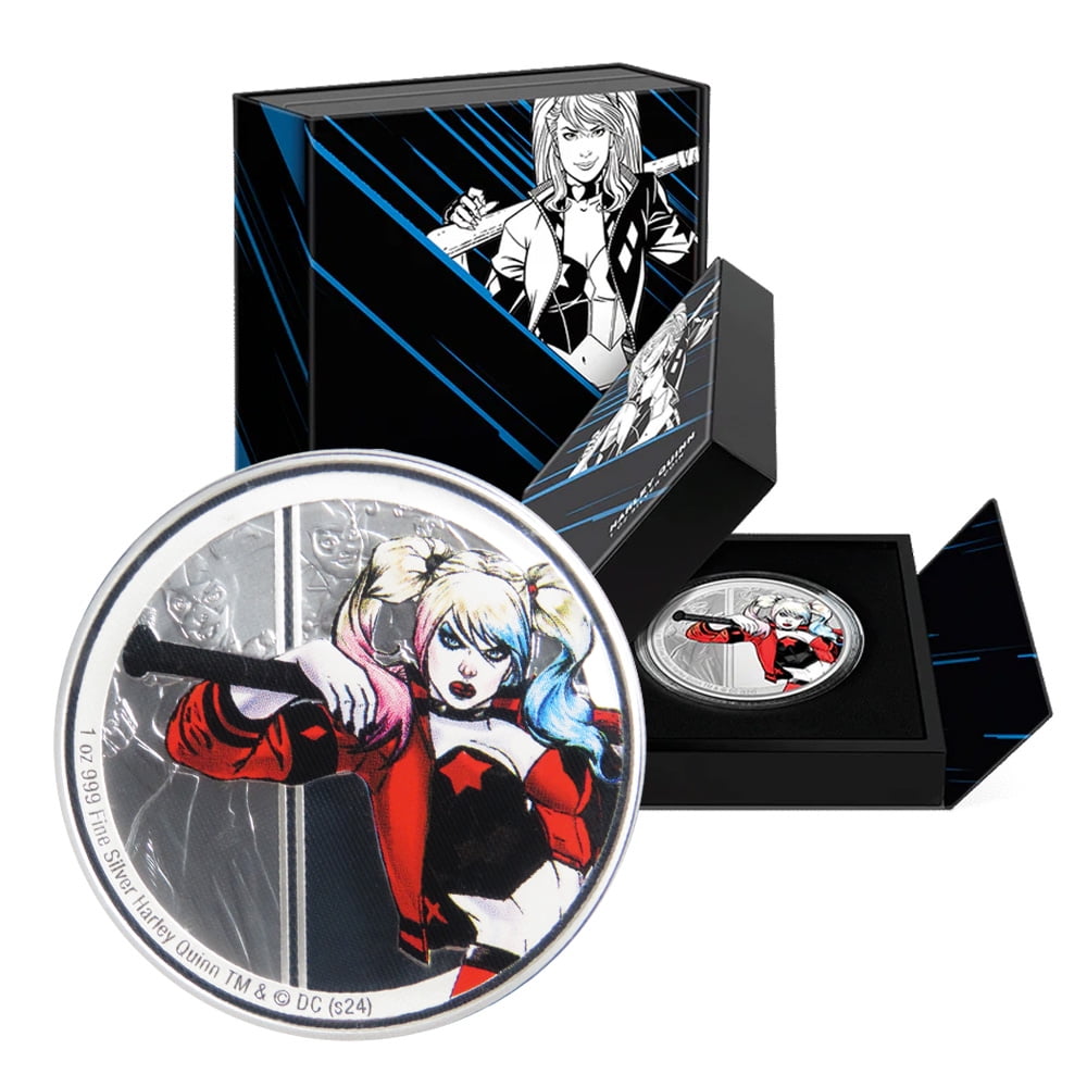 2024 DC Villain Harley Quinn 1 oz Silver Coin By NZ Mint Mintage of ...