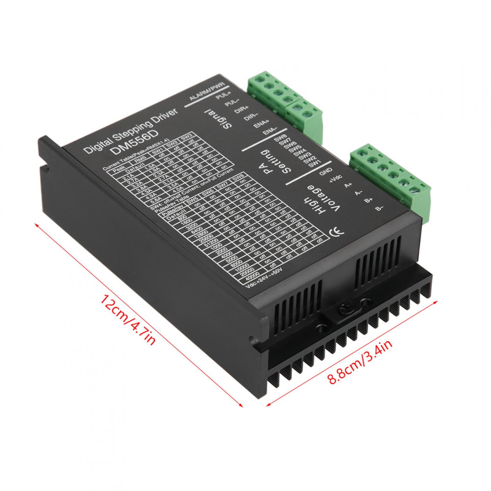 2024 DM556D 48V DC Two phase High Power Stepper Motor Driver for CNC Router Milling - Walmart.com