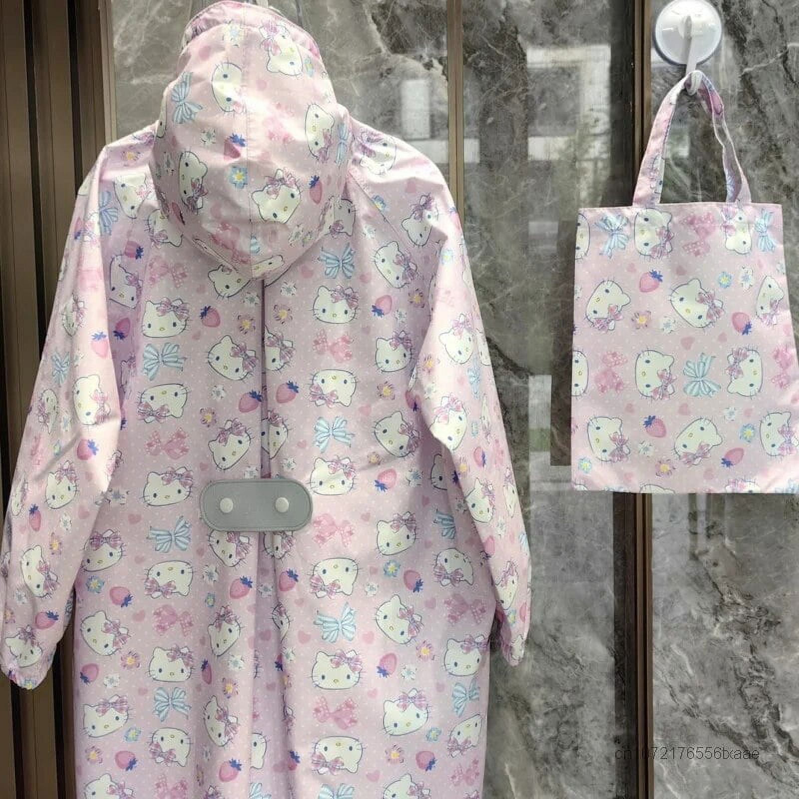 2024 DREAMFIRE Sanrio Hello Kitty New Cartoon Rainwear Student Portable ...