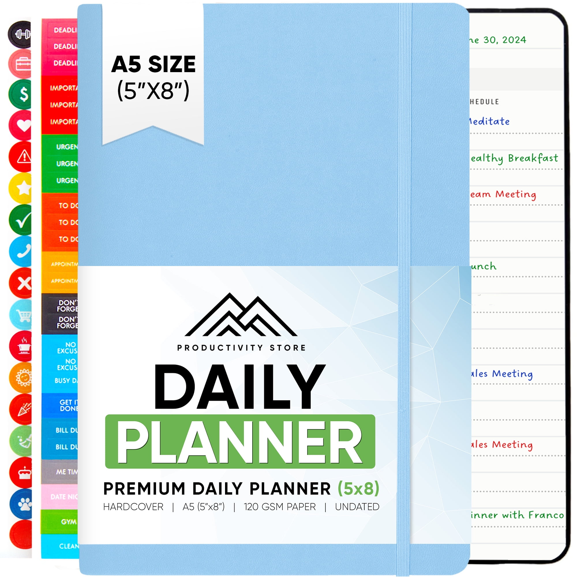 2024 Daily Planner - 6-Month Undated Daily Planner With Daily Tasks ...