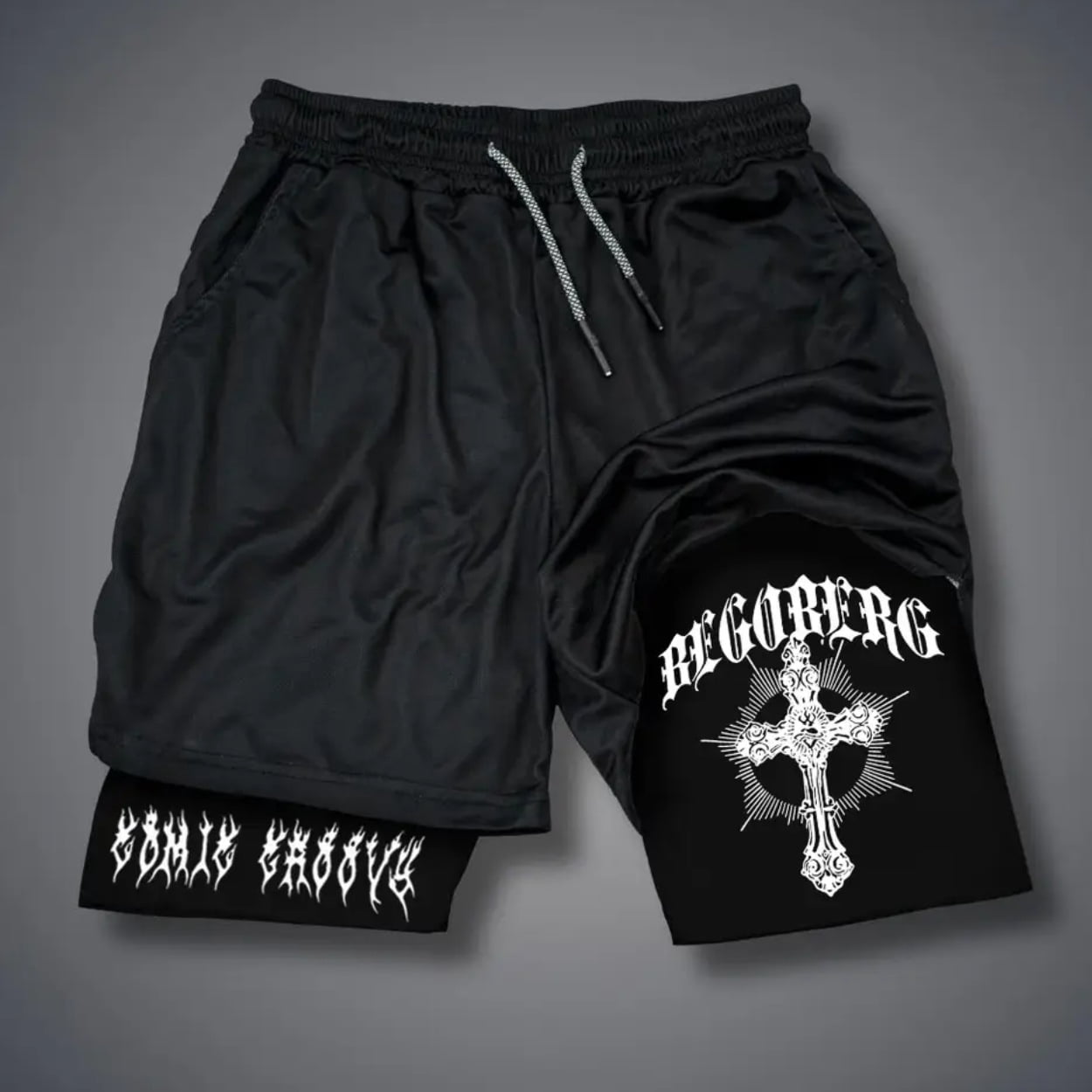2024 Dark Series Shorts Summer Thin Double Layer 2-in-1 Men's ...