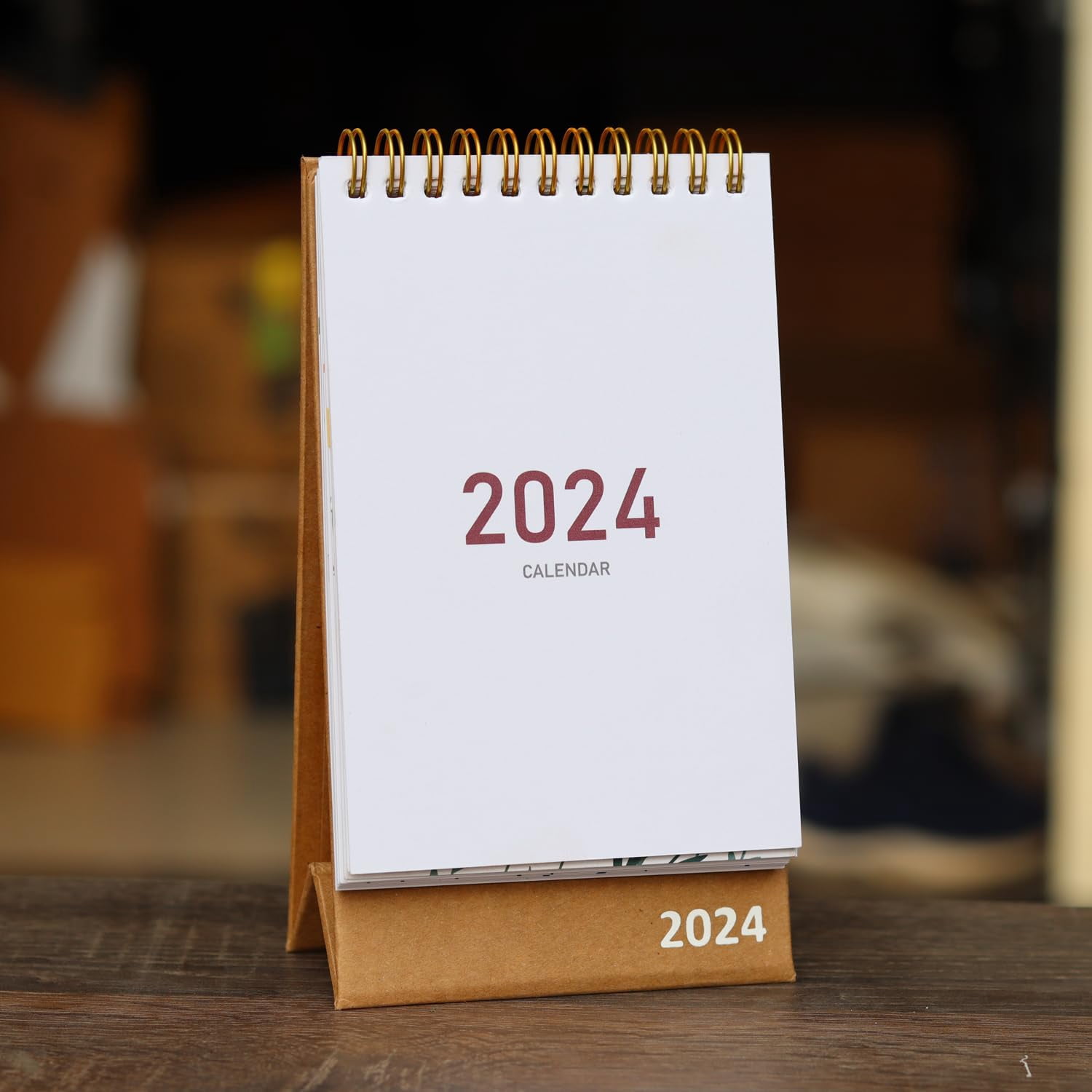 2024 Desk Calendar - Standing Flip 2024 Desktop Calendar With Thick ...