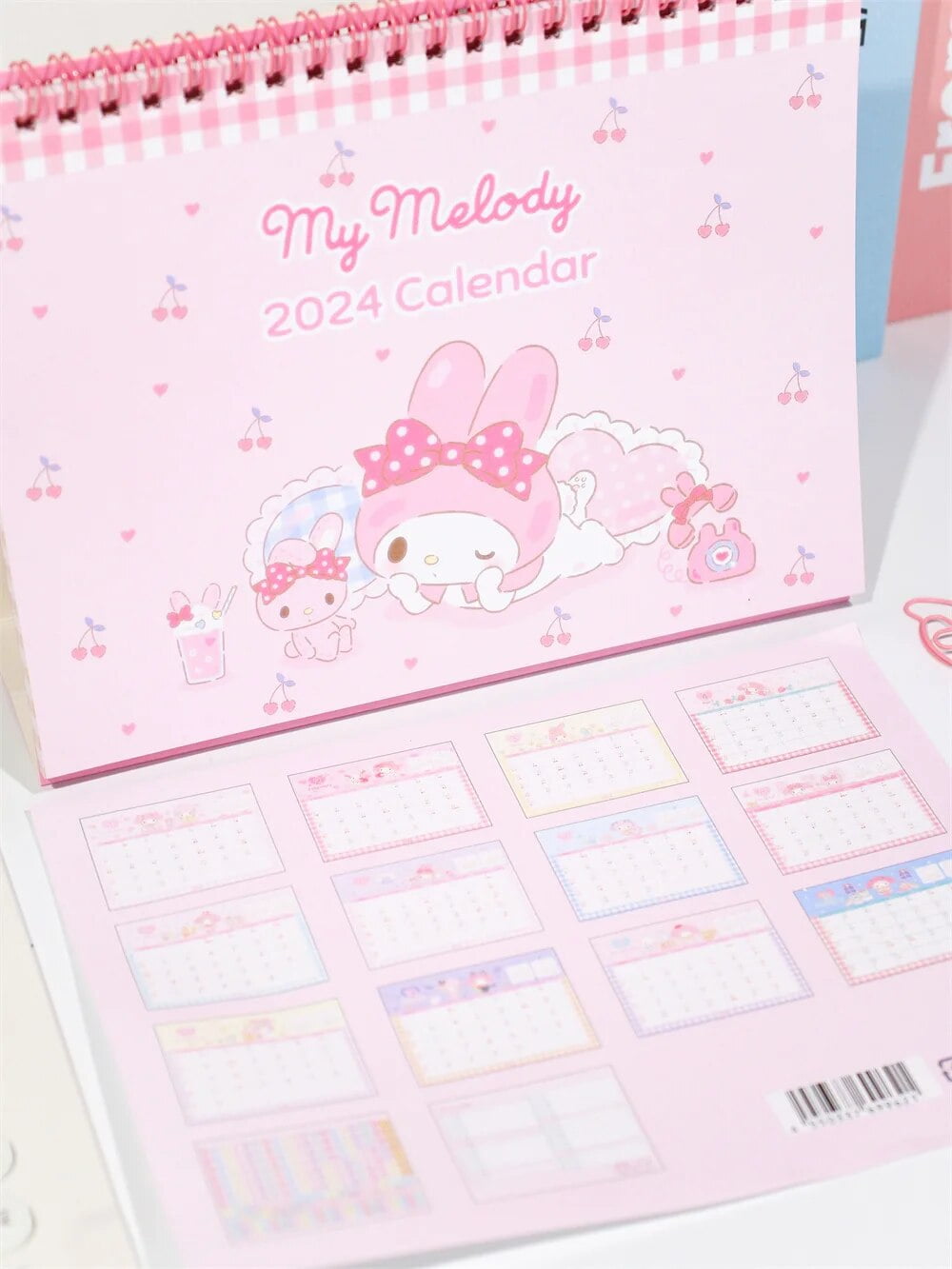 2024 Desktop Calendar Sanrio Melody Twin Star Coil Ben Pacha Dog ...