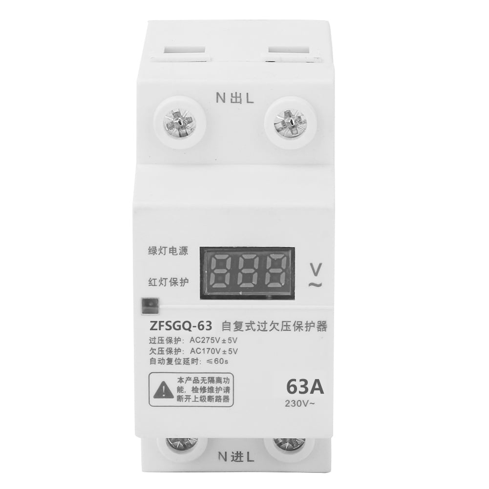 2024 Digital Display Automatic Reconnect Over & Under Voltage Protector ...