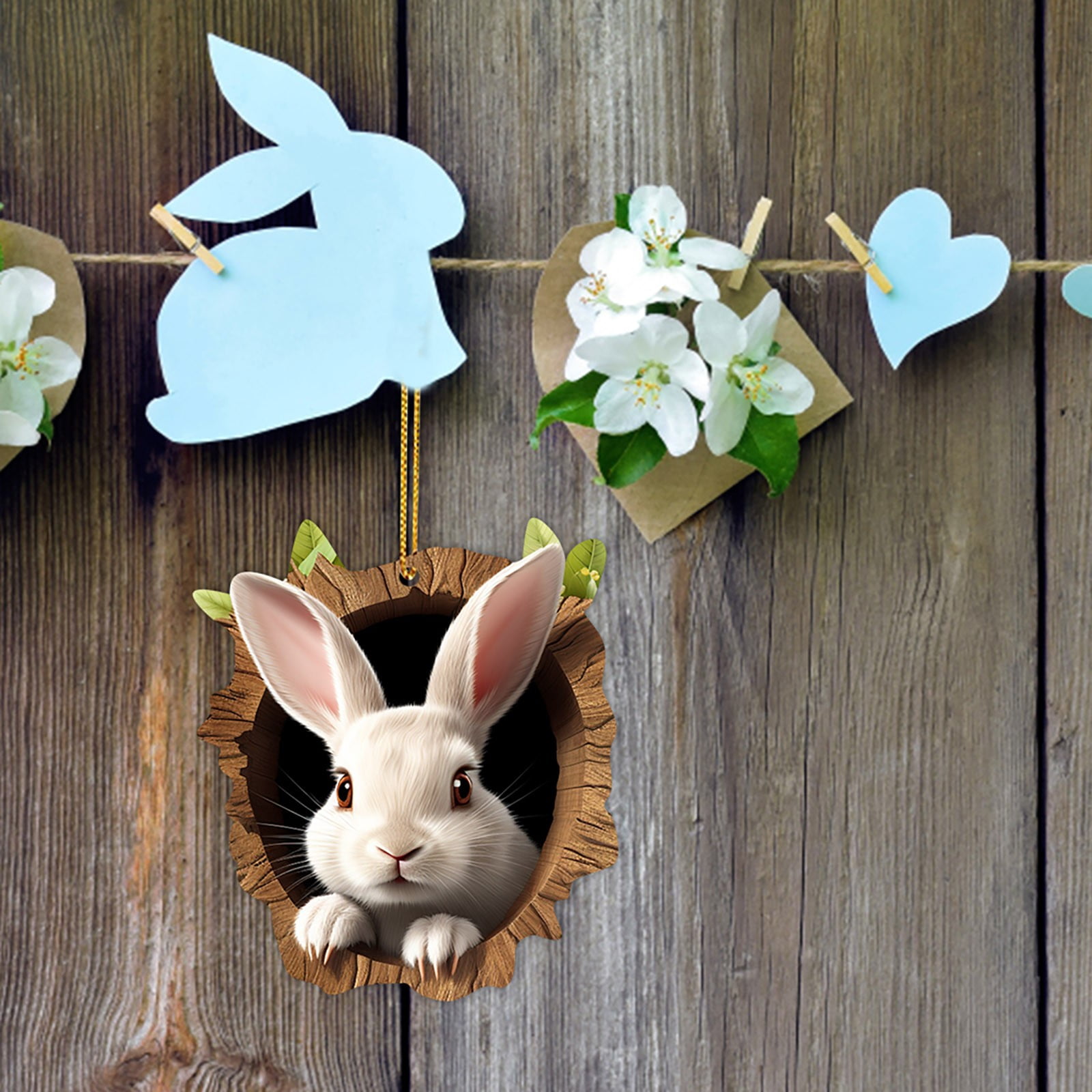 2024 Easter Bunny Hole Acrylic Pendant Whimsical Easter For A Joyful ...