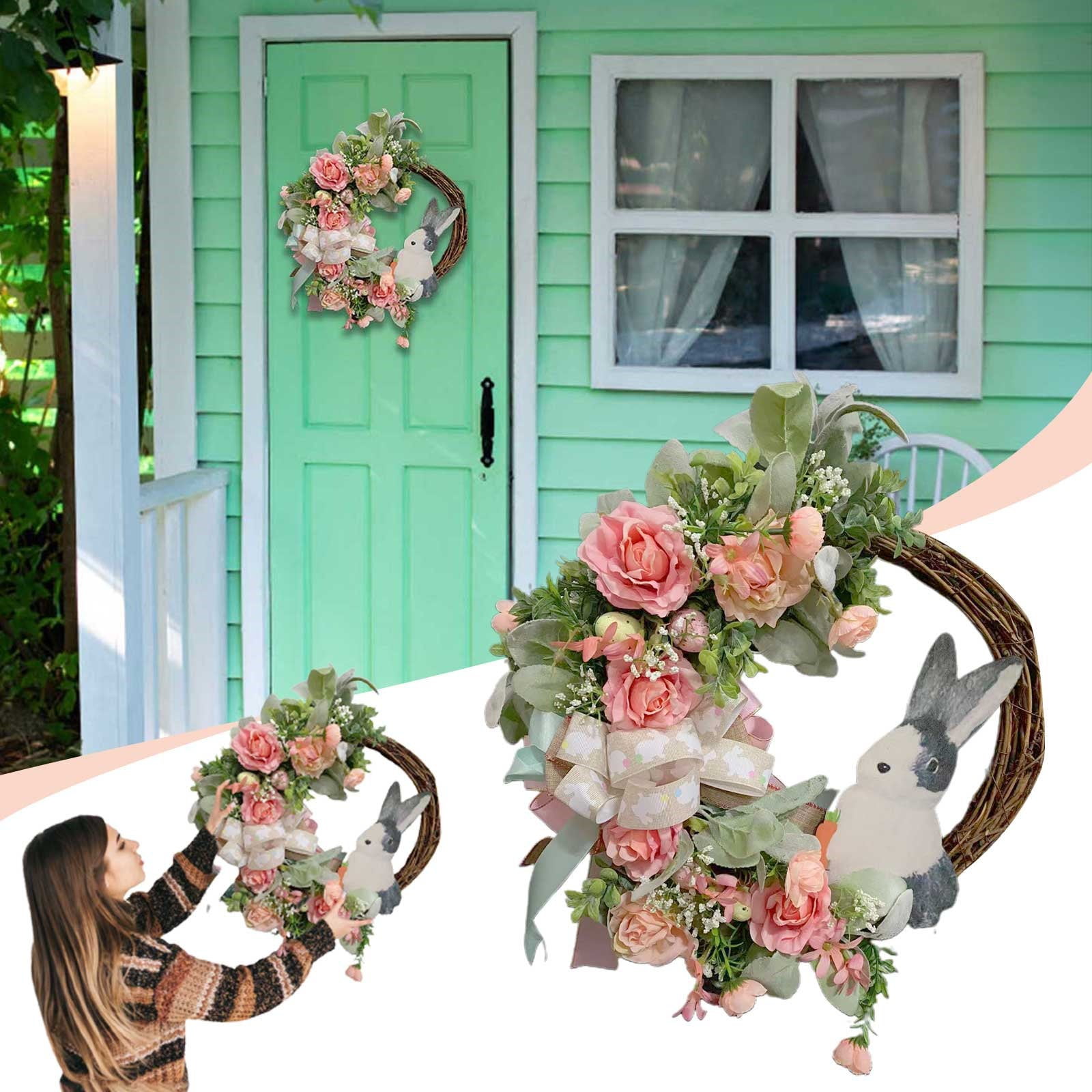 2024 Easter Wreath Decoration 15in Easter Wreath For Front Door Spring ...