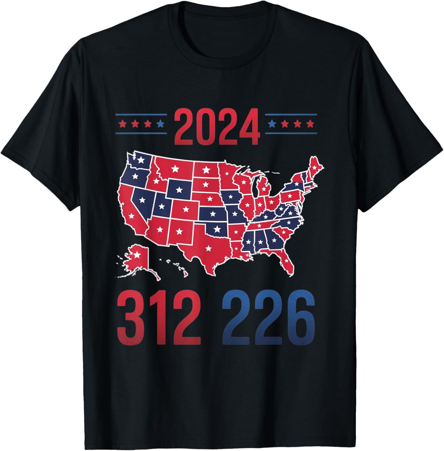 2024 Electoral Map Landslide USA Elections Trump Win T-Shirt - Walmart.com