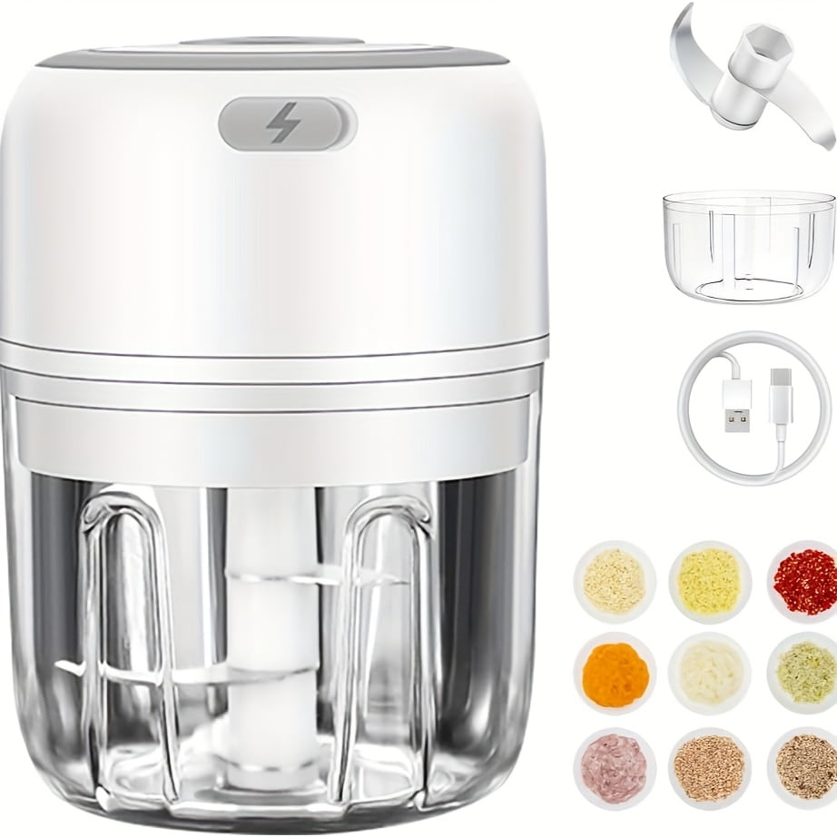 2024 Electric Mini Vegetable Cutter - USB Charging Garlic/Onion/Pepper ...