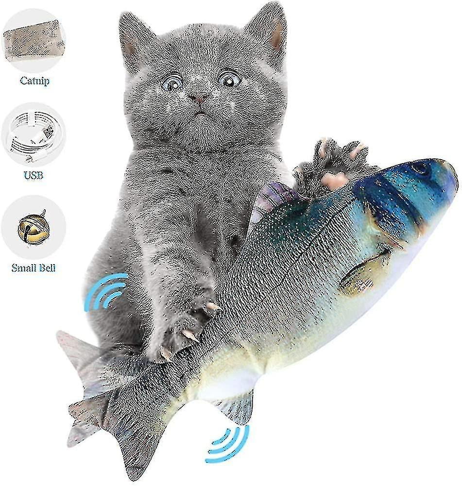 2024 Electric Moving Cat Kicker Fish Toy, Realistic Flopping Fish ...