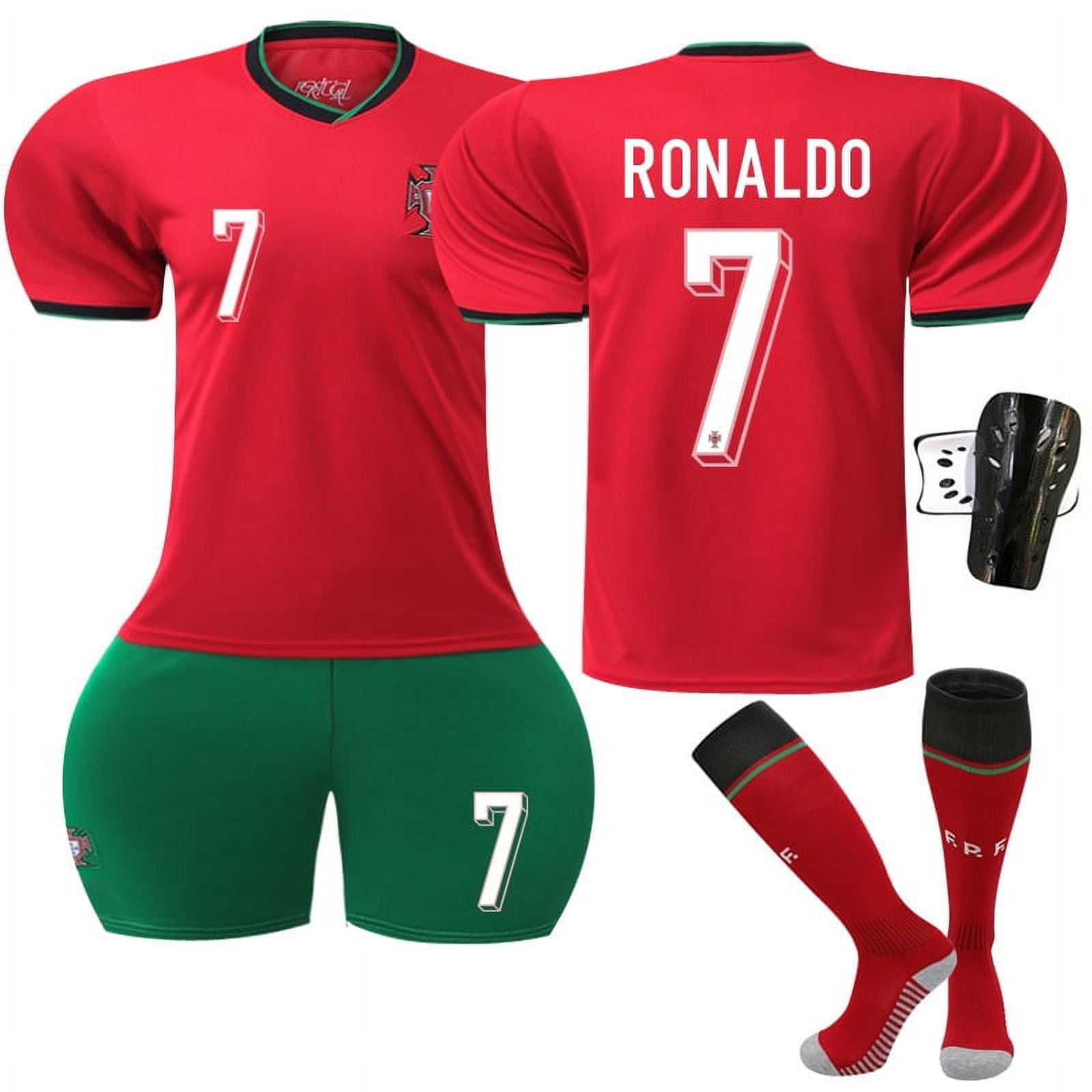2024 European Cup Portugal Home Football Uniform Set No. 7 Ronaldo ...