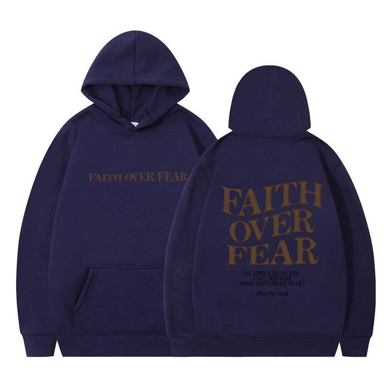 2024 Faith Over Fear Christian Hoodie Christian Sweatshirt Jesus Hoodie ...