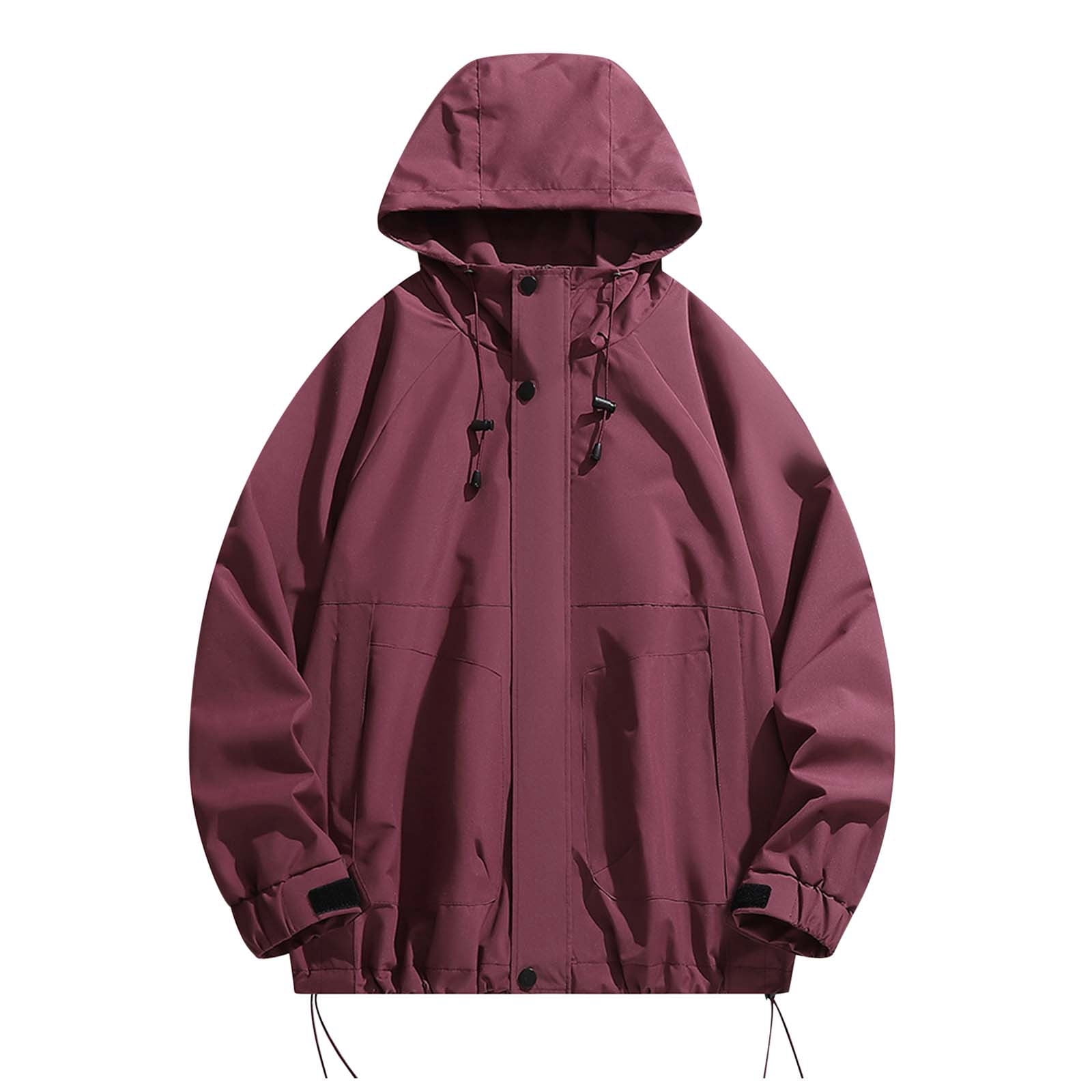 2024 Fall Men's Outdoor Hooded Hardshell Jacket Jacket - Walmart.com