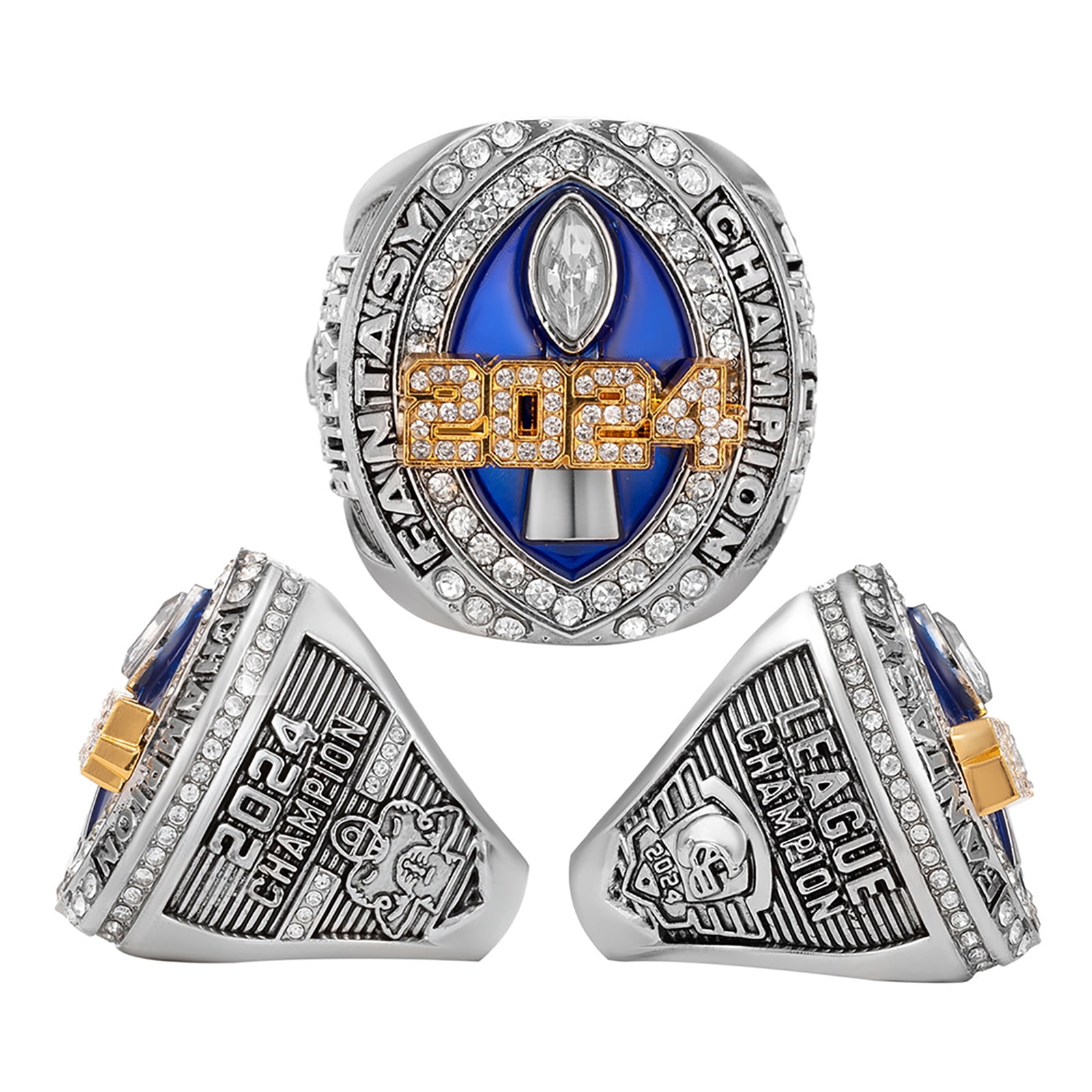 2024 Fantasy Football Championship Ring with Wooden Box League Champion ...