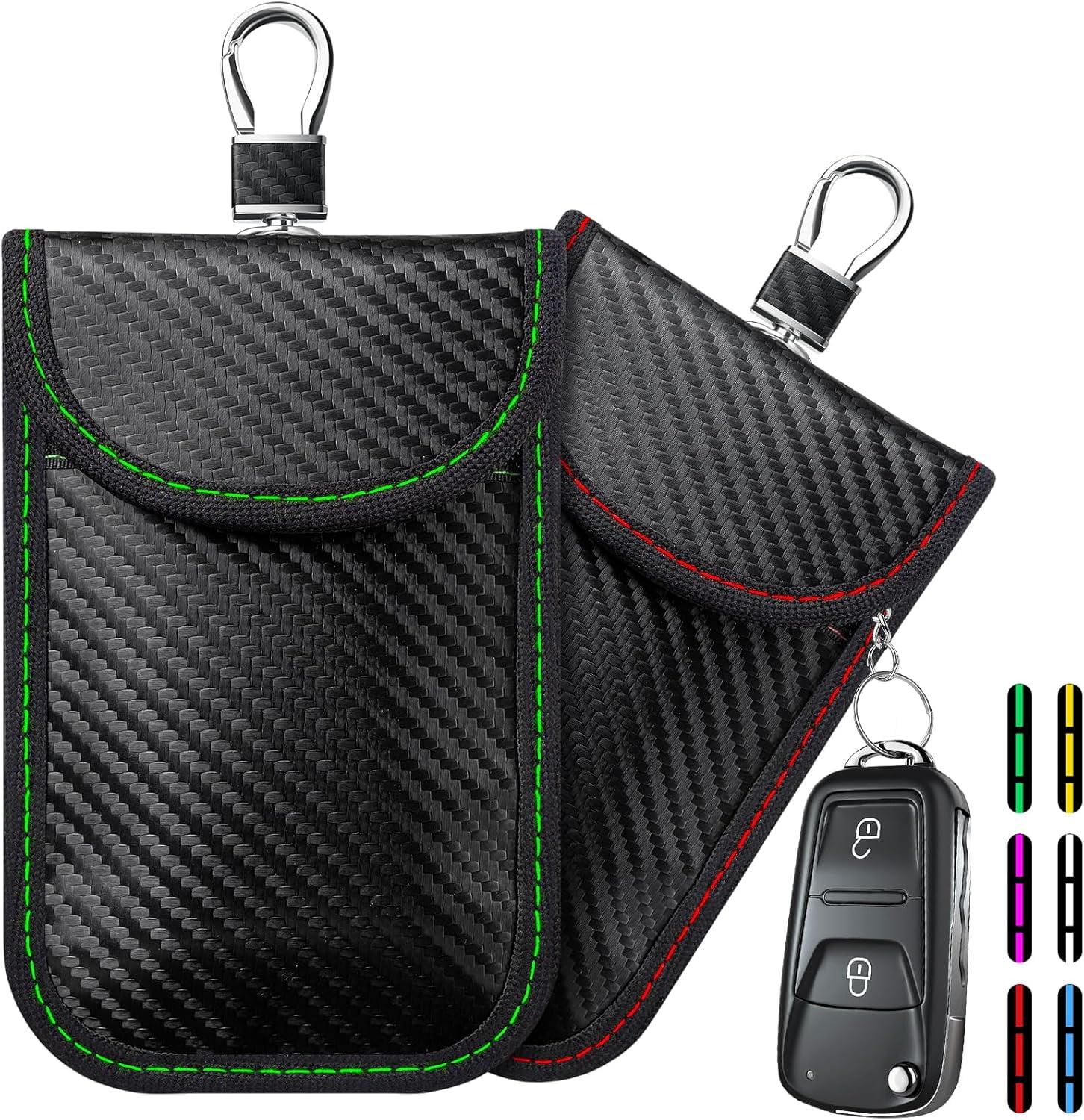 2024 Faraday Bag Key Protector, 2 Pack Signal Blocking RFID Key Fob ...