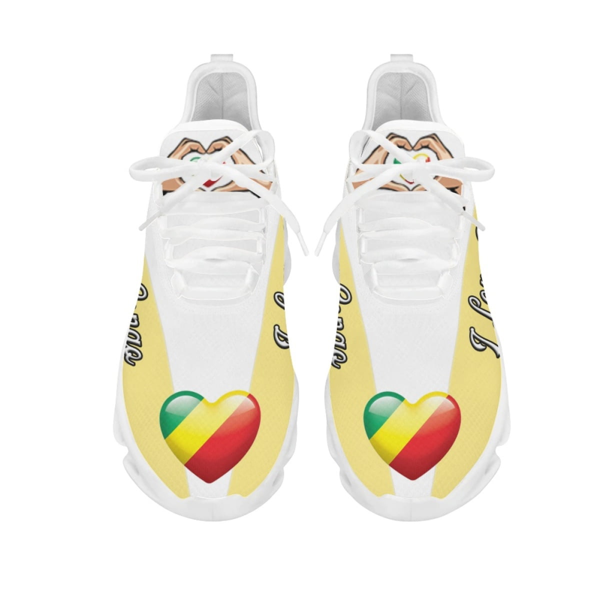 2024 Fashion I Love Congo Women's Sneakers Mesh Shock Absorbing Running ...