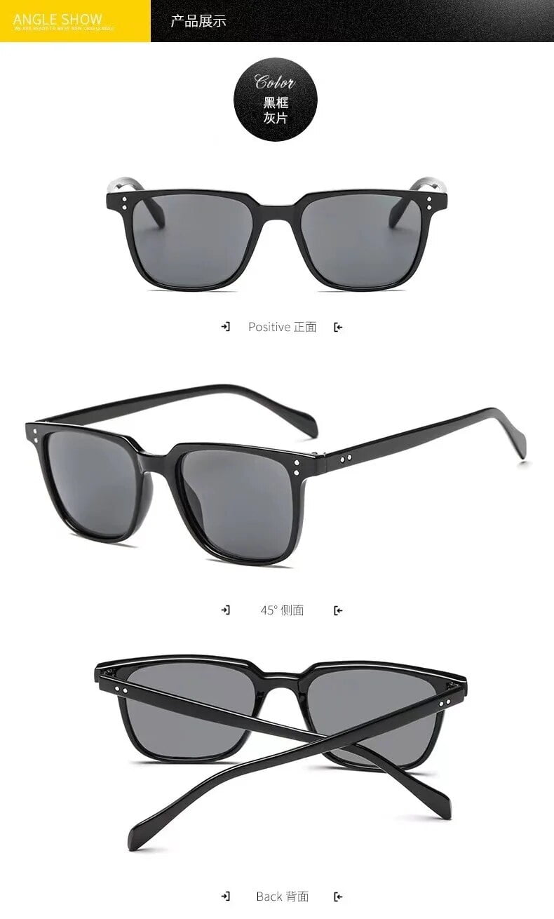 2024 Fashion Square Driver Sunglasses Men Vintage Shades Male Sun