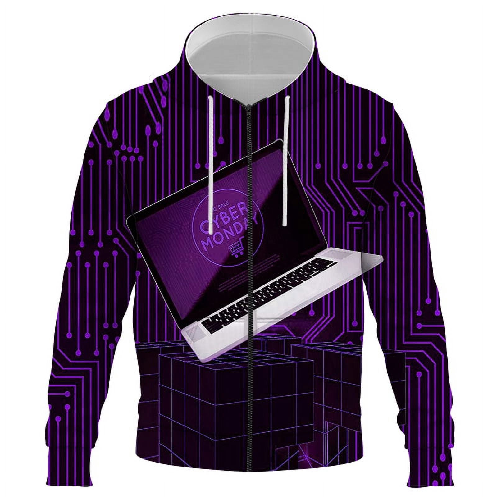2024 Fashion hot Future technology pattern Printed Men Women Hoodie ...