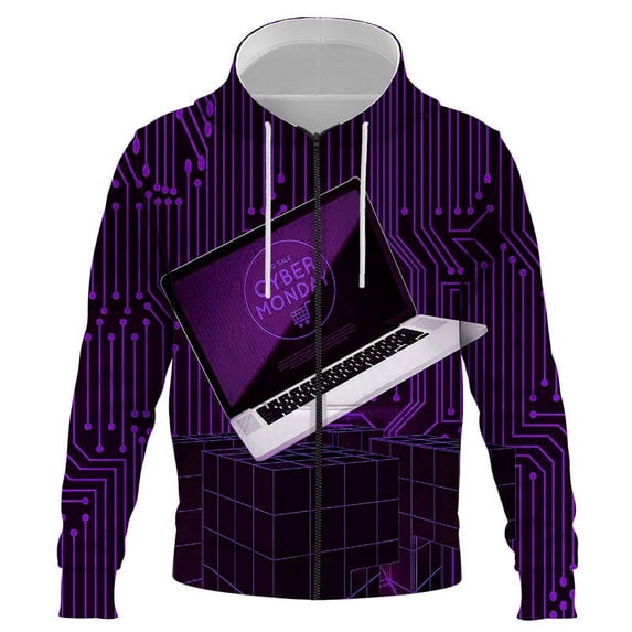 2024 Fashion hot Future technology pattern Printed Men Women Hoodie ...