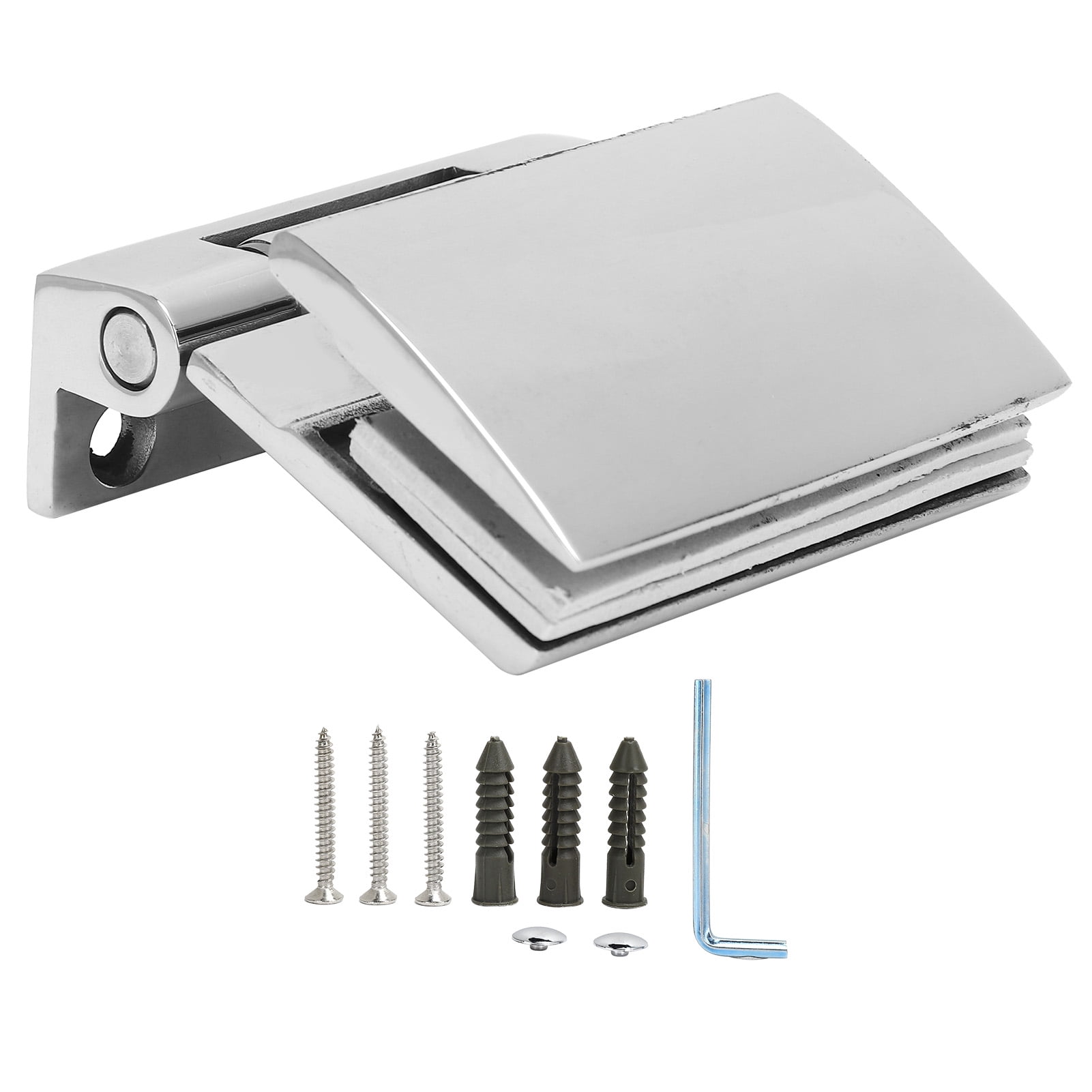 2024 Flat SingleSided Hinge Bathroom Stainless Steel Glass Door Hinge for 812mm Glass Home ...