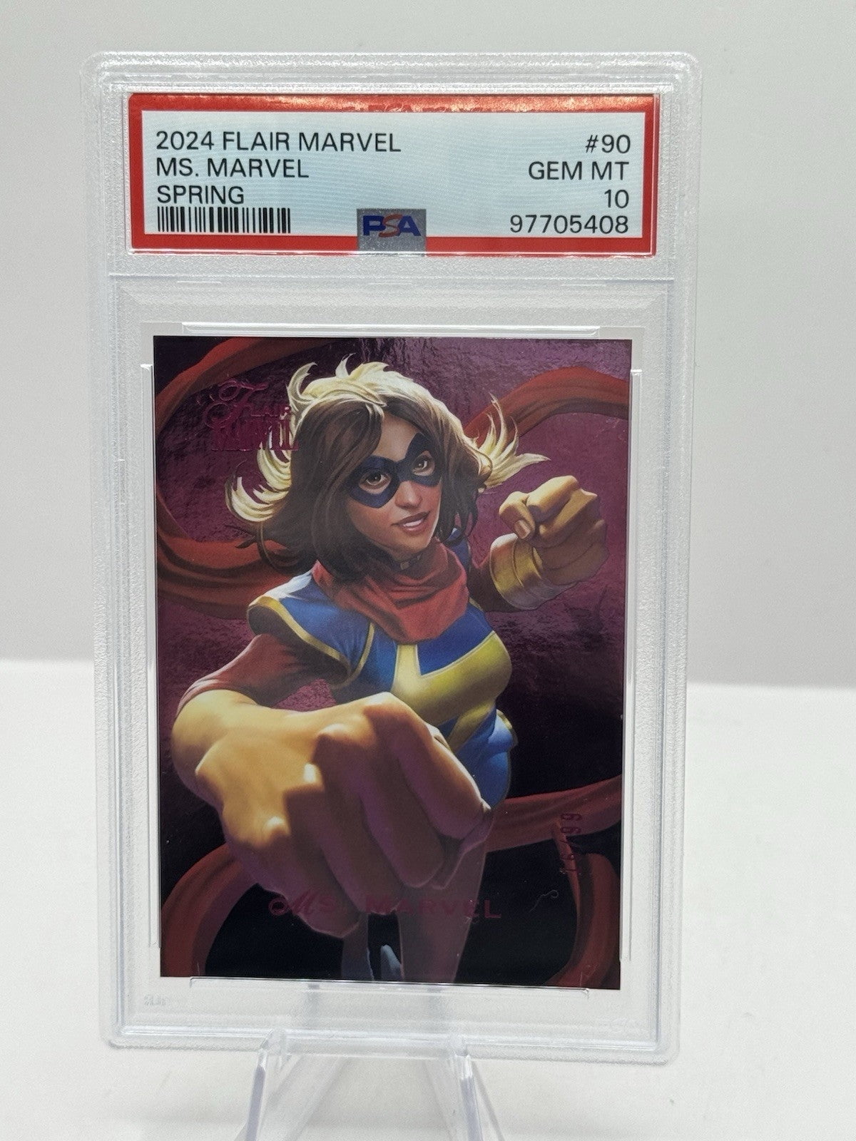 2024 Fleer Flair Marvel Spring 16/99 #90 Ms. Marvel PSA 10 - Walmart.com