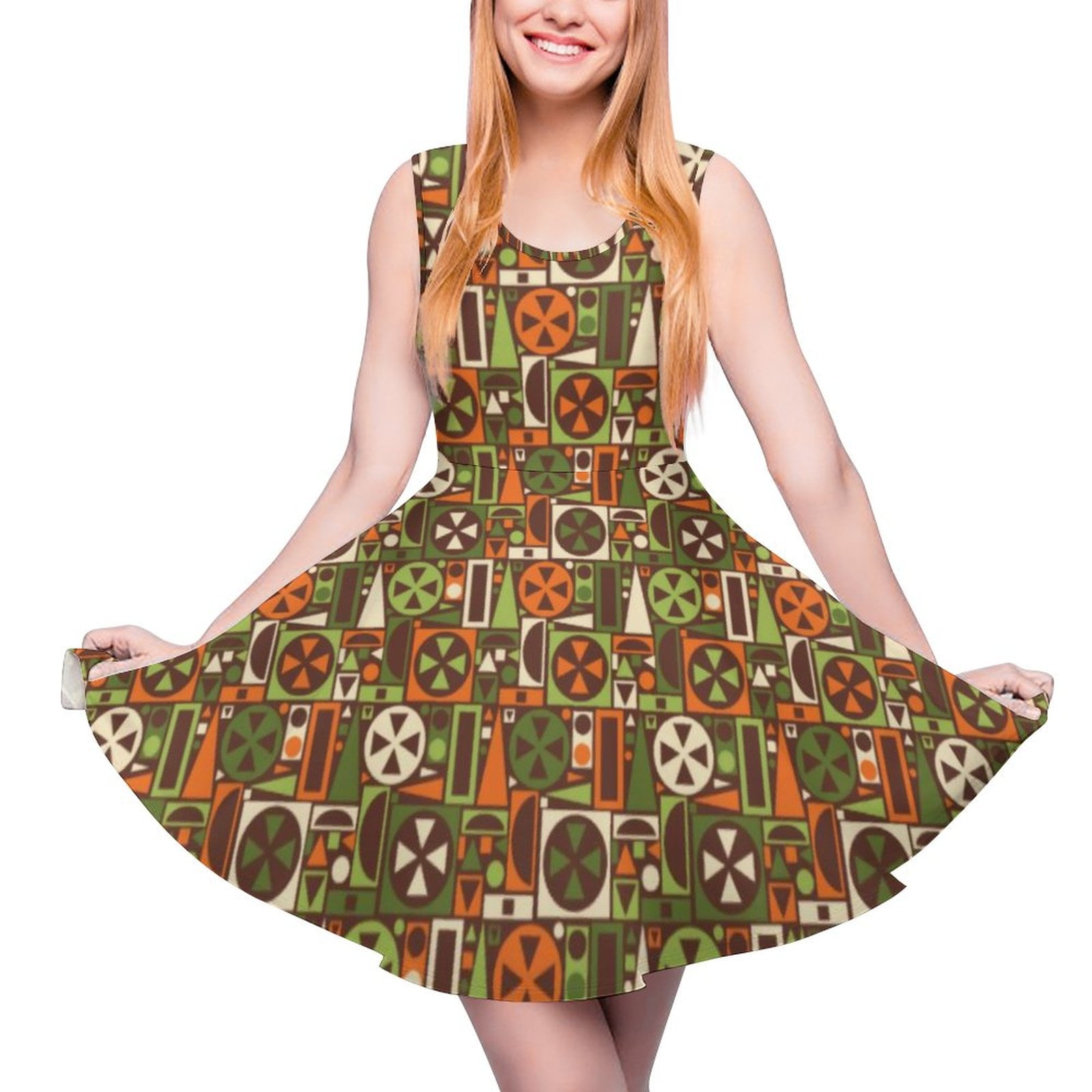 2024 Flower Power Dress Retro 60s Trendy Dresses Sleeveless Street ...