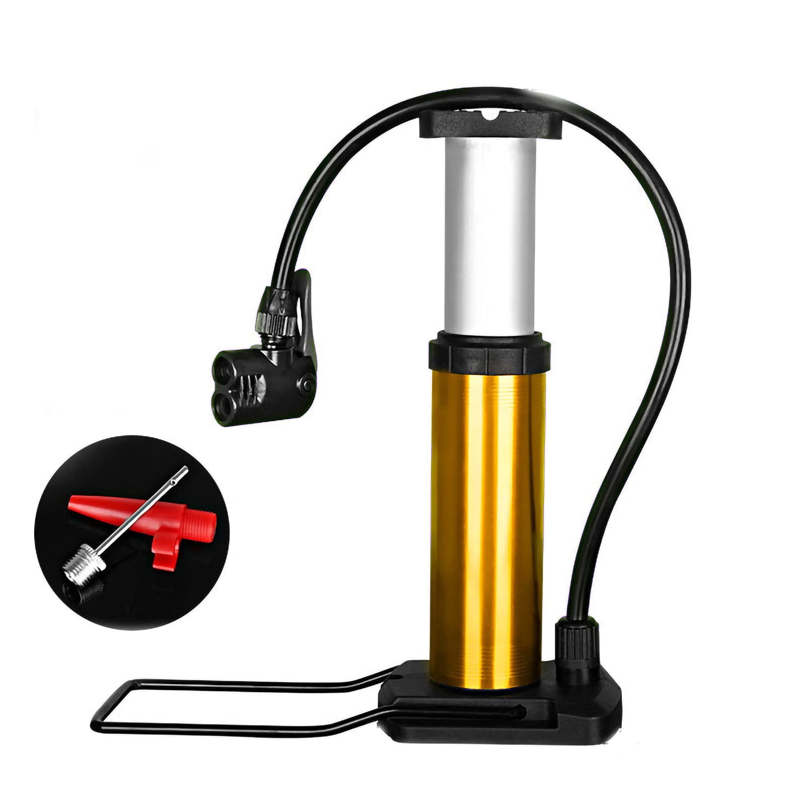 2024 Foot Pump Mini Portable Floor Inflator Inflating Tool for Bike Tire Ball Pool Toy Gold ...