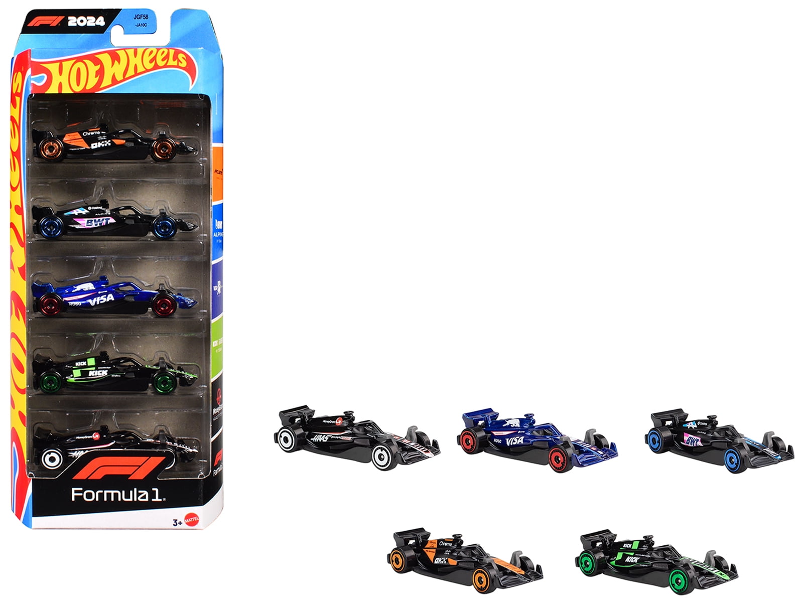 2024 Formula 1 World Championship 5 piece Set Diecast Model Cars by Hot ...