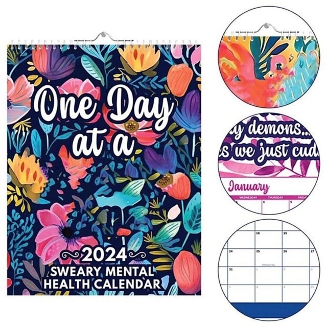2024 Funny Mental Health Calendar - Inspirational and Humorous Daily ...