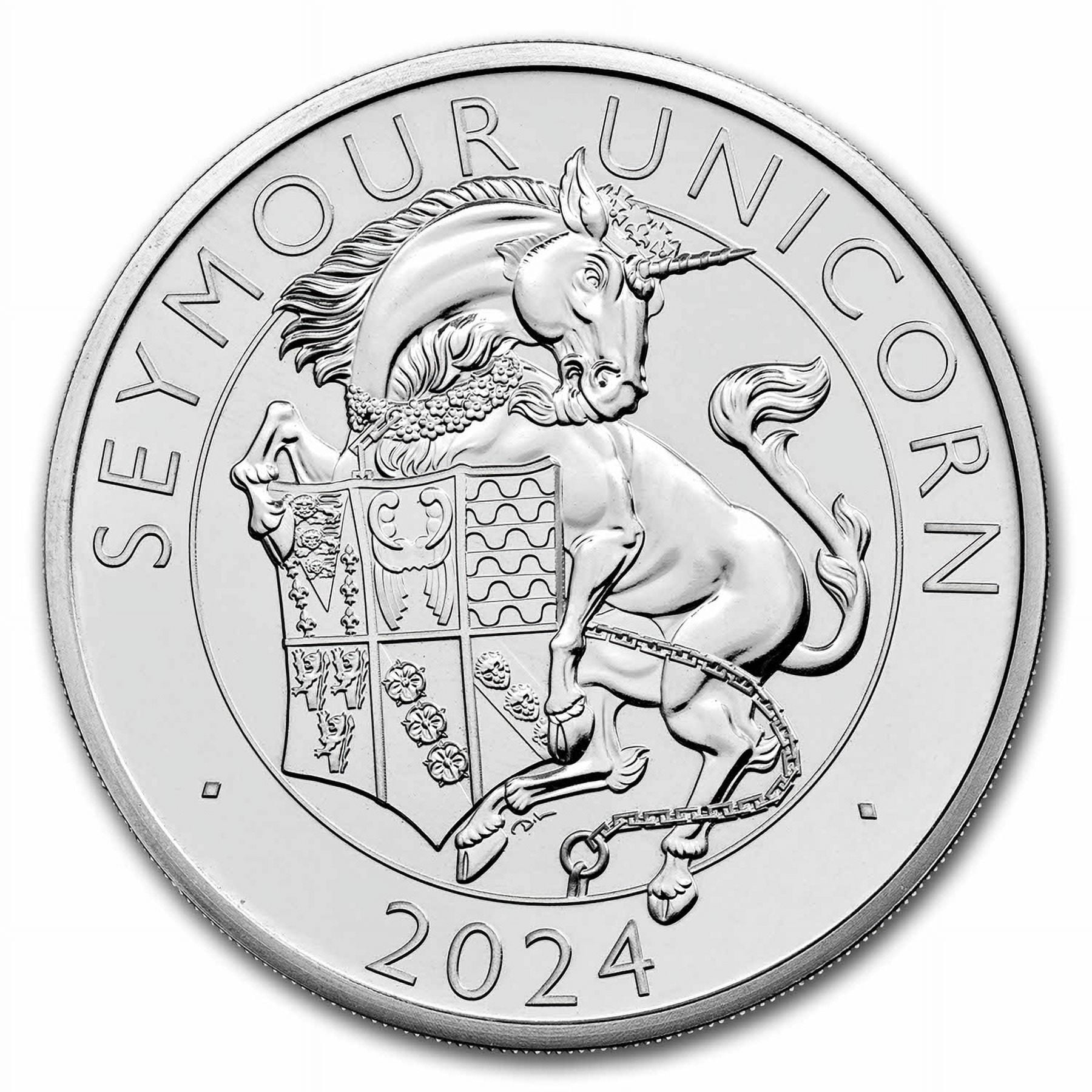 2024 GB Royal Tudor Beasts Seymour Unicorn £5 BU Coin - Walmart.com