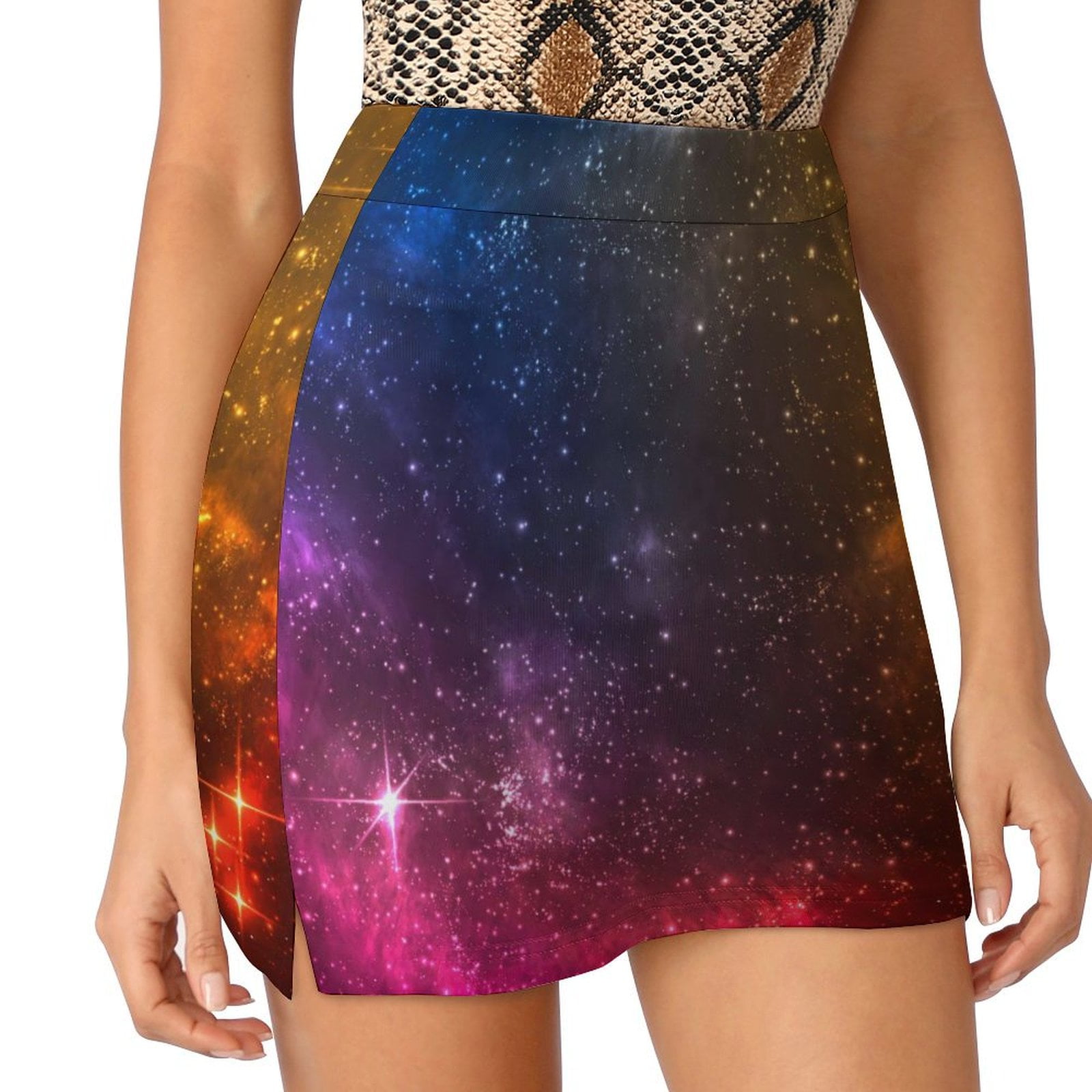 2024 Galaxy Outer Space Skirt Woman Flaming Star Nebula Retro Mini ...
