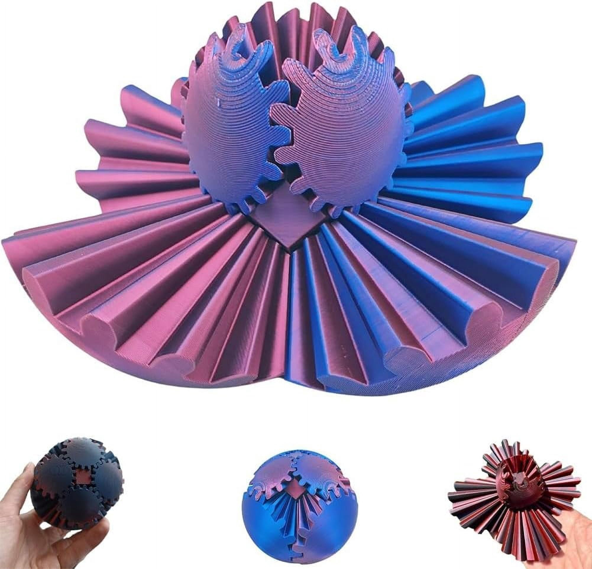 2024 GearSphere - The Whirling Wonder Fidget, Gear Ball 3D Printed Gear ...