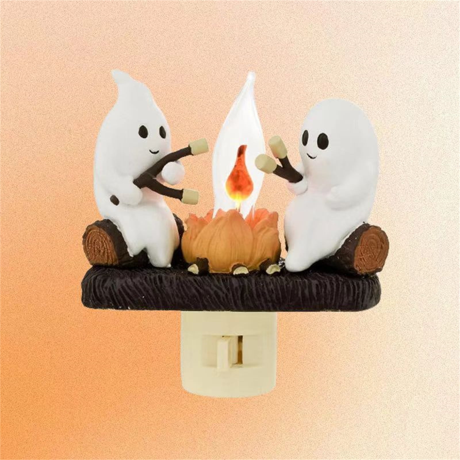 2024 Ghost Campfire Flickering Nightlight-2 Ghosts Roasting ...
